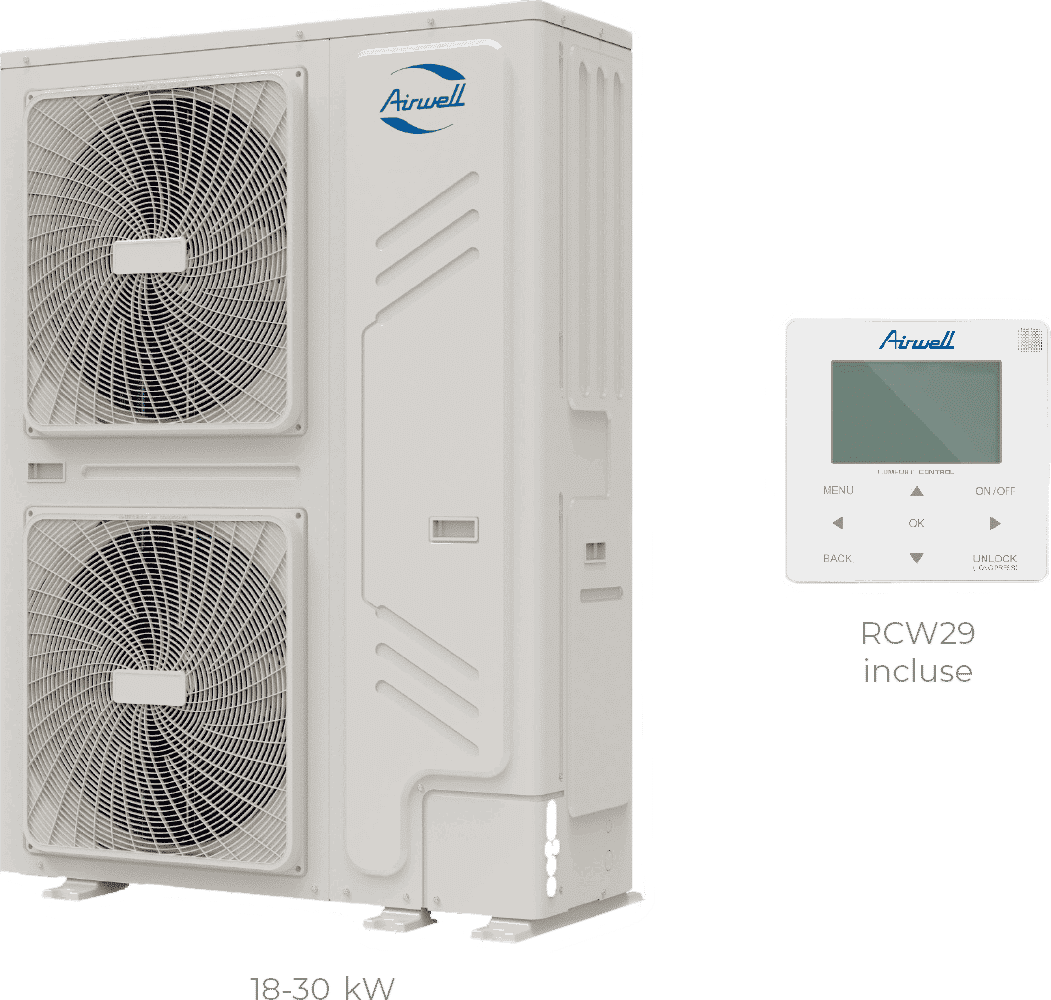 Pompe à chaleur Airwell monobloc basse température air/eau - Wellea ...